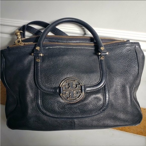Tory Burch | Bags | Tory Burch Amanda Black Leather Handbag | Poshmark
